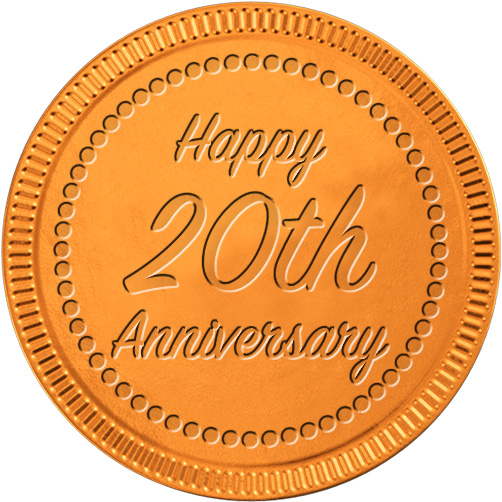 Happy 20th Anniversary - Foiled Again! Chocolate Coins