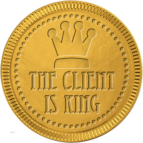 The Client is King - Foiled Again! Chocolate Coins