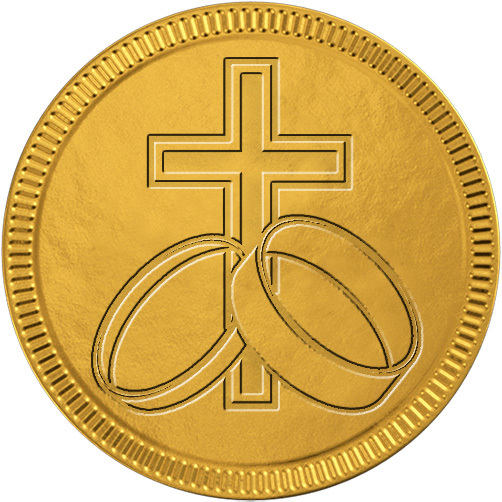 Cross with Rings - Foiled Again! Chocolate Coins