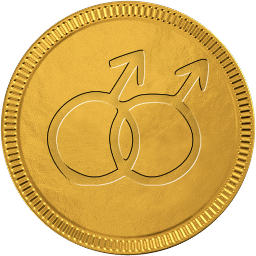 Male Symbols - Foiled Again! Chocolate Coins