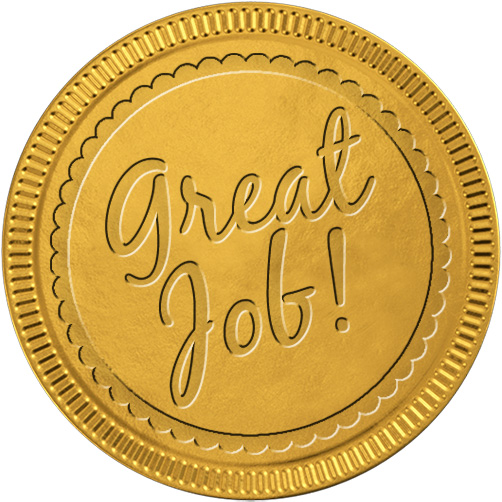 Great Job! - Foiled Again! Chocolate Coins