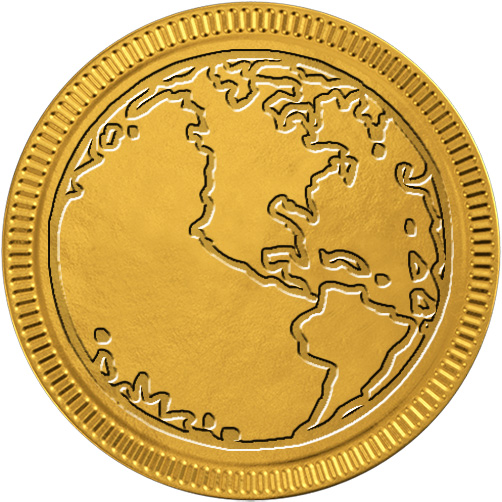 Planet Earth - Foiled Again! Chocolate Coins