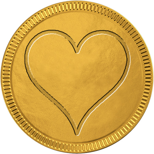 Heart - Foiled Again! Chocolate Coins