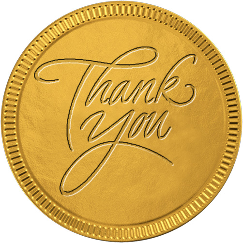 Thank You Cursive - Foiled Again! Chocolate Coins