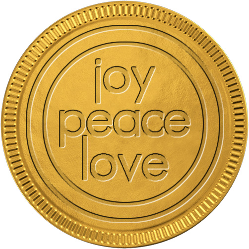 Joy Peace Love - Foiled Again! Chocolate Coins