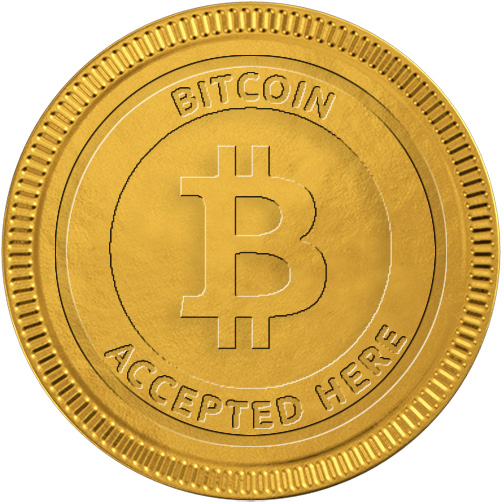 Bitcoin Accepted Here - Foiled Again! Chocolate Coins