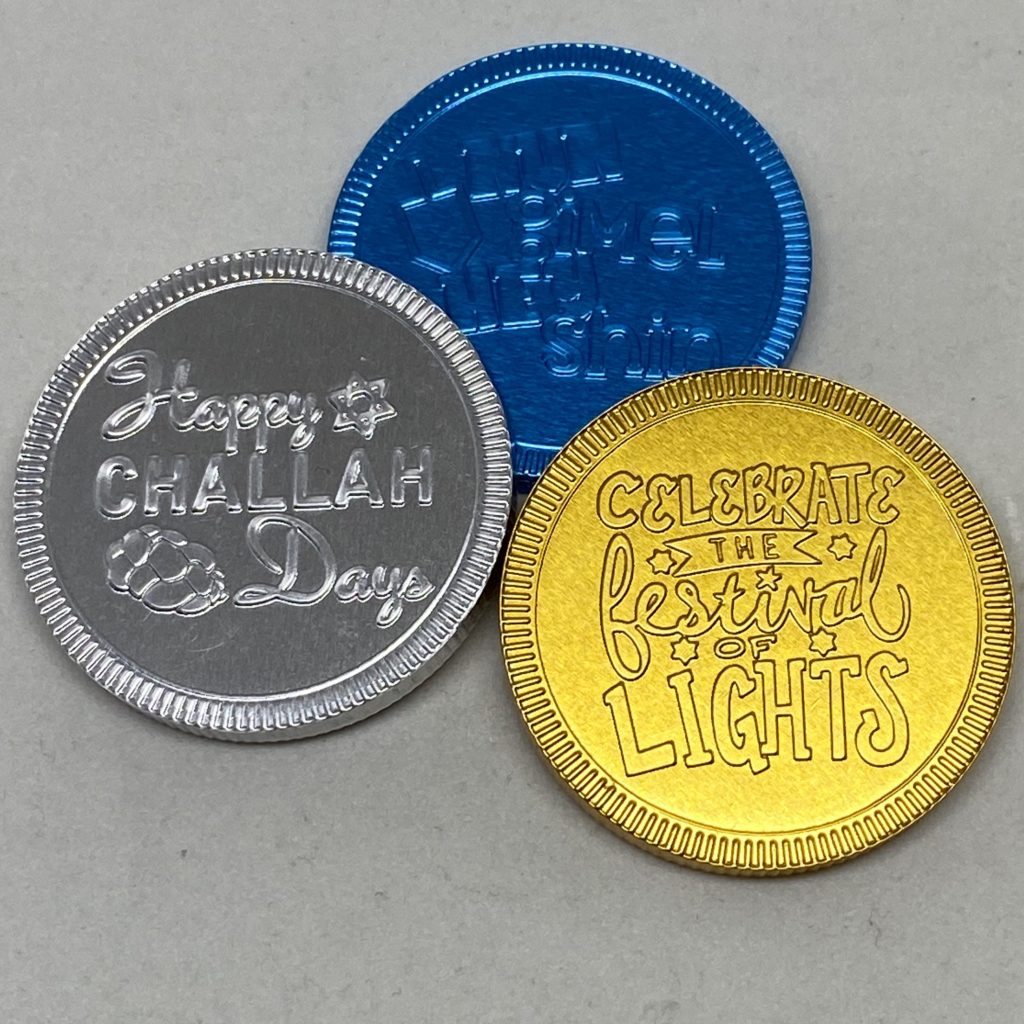 Hanukkah Chocolate Coins “Gelty Pleasures” - Foiled Again! Chocolate Coins