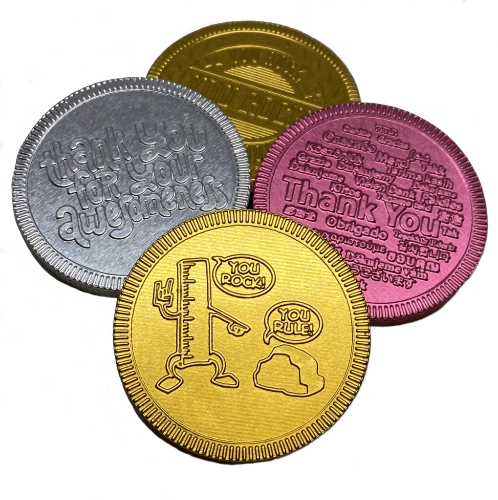 Thank You Chocolate Coins - Foiled Again! Chocolate Coins